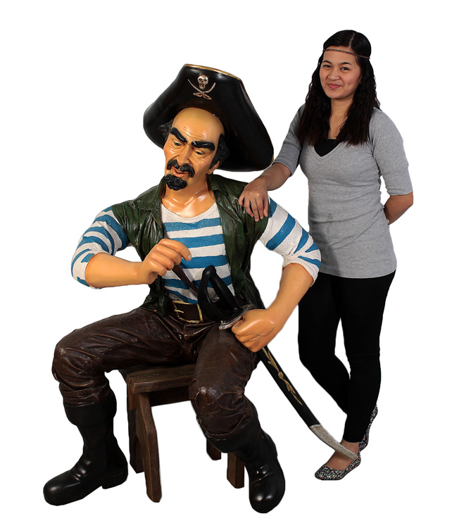 Sitting Pirate Pedro Figure