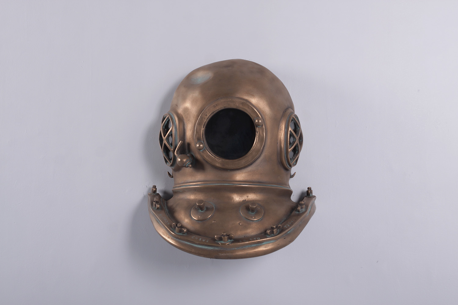 Helmet Wall Decor Figure Bronze Finish Diving