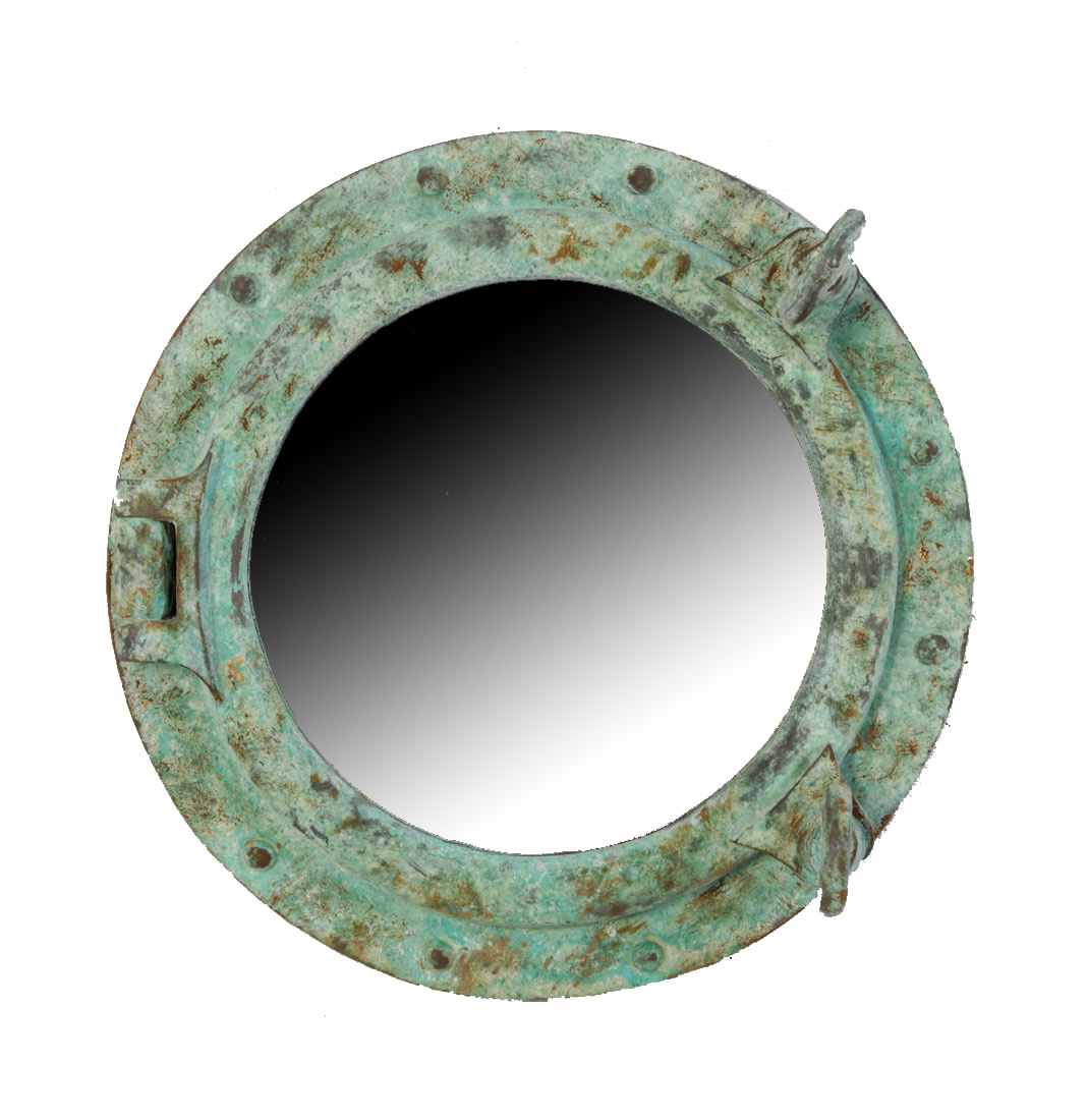 12” Porthole Mirror Shipwreck Finish Pack of 4