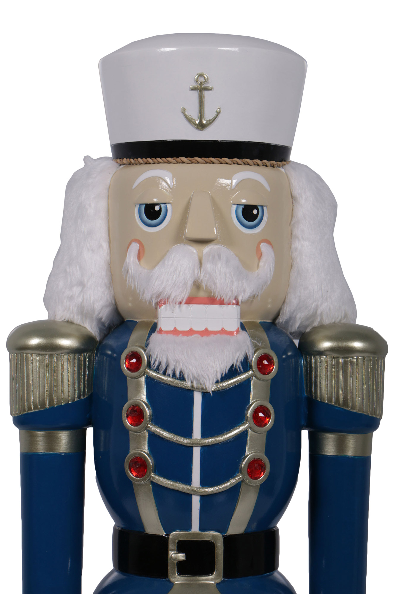 Nutcracker Captain 4ft w/ Plush Fabric Hair