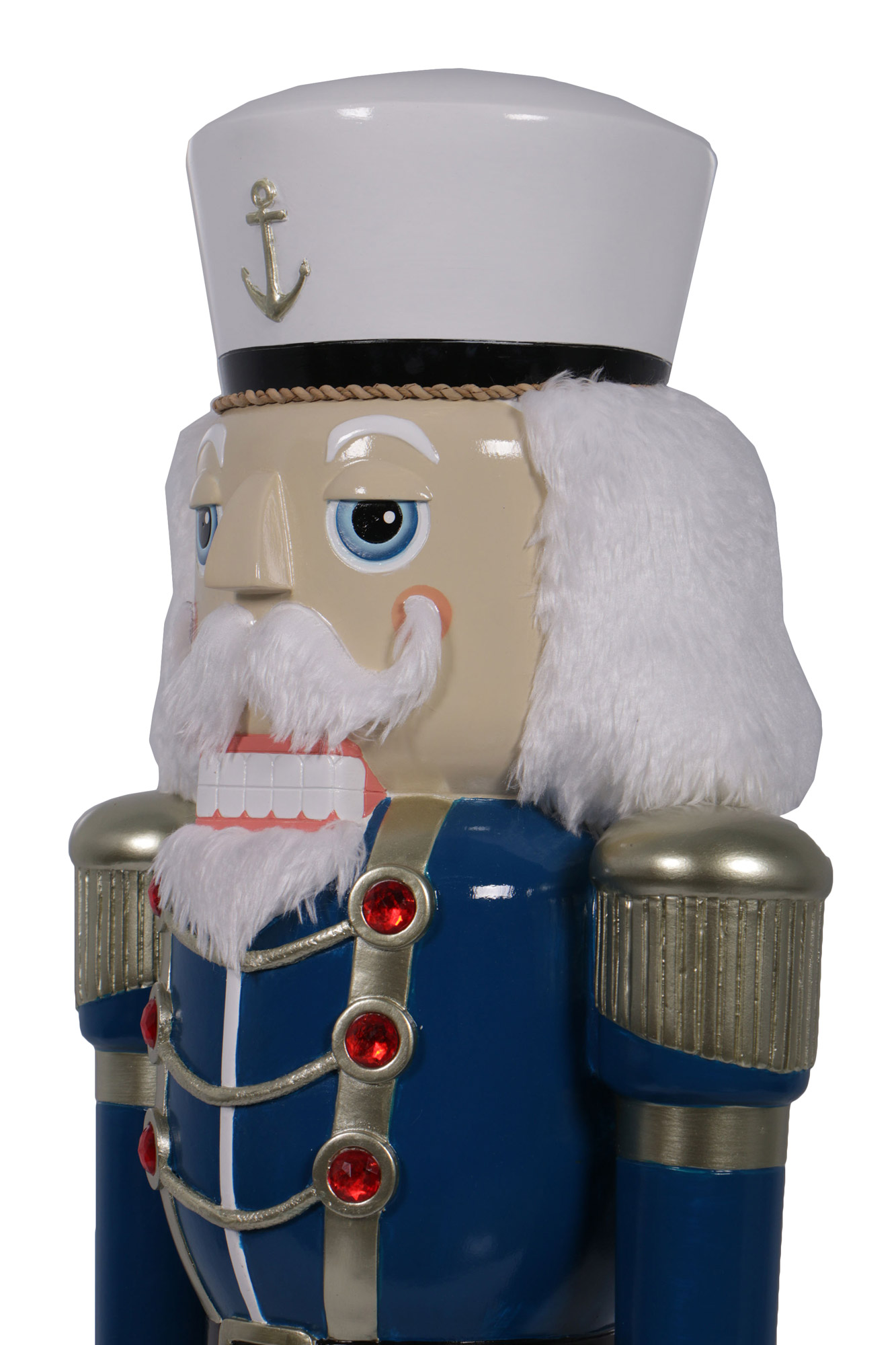 Nutcracker Captain 4ft w/ Plush Fabric Hair